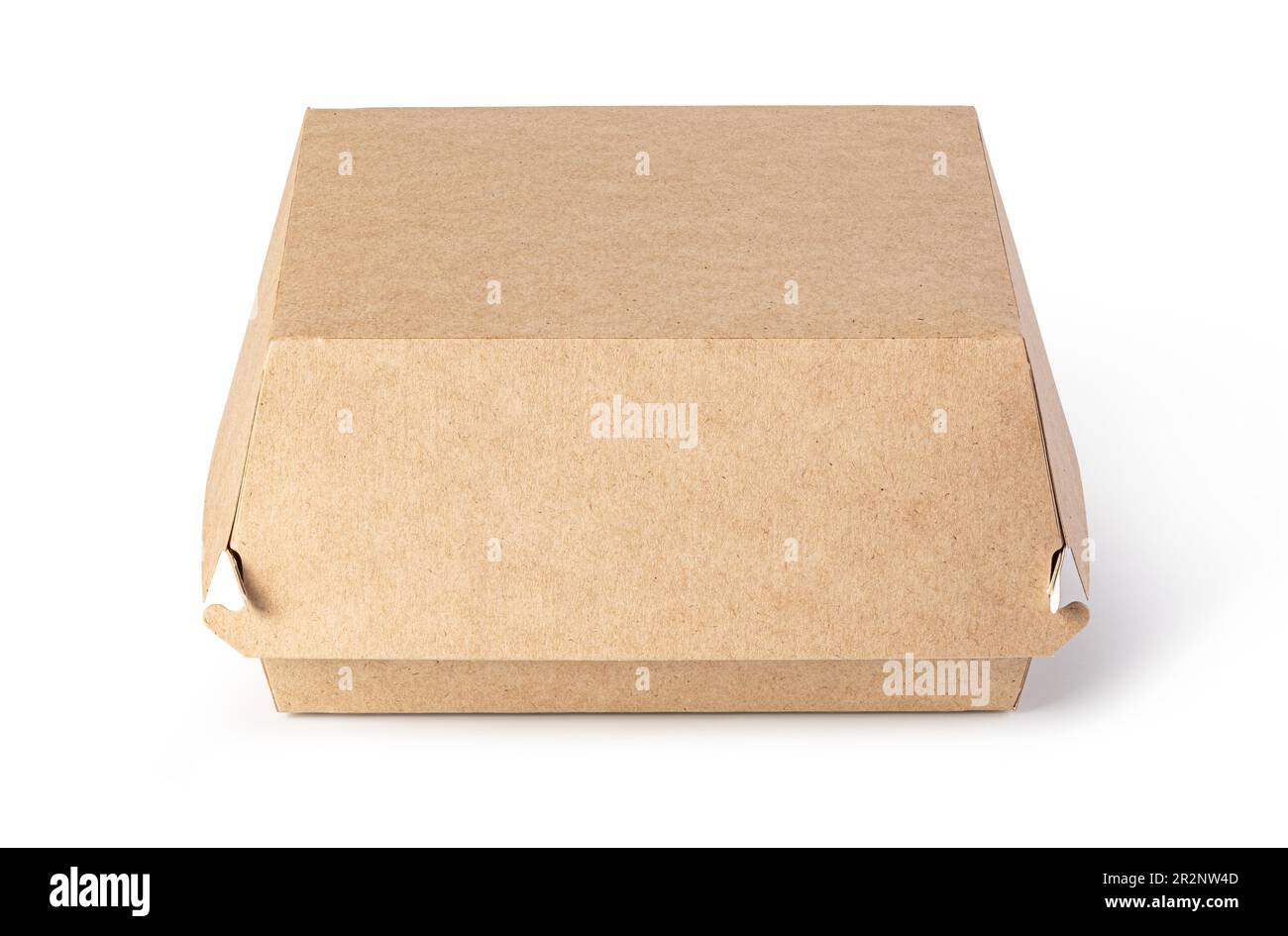 brown unlabeled paper food box isolated on white background Stock Photo ...