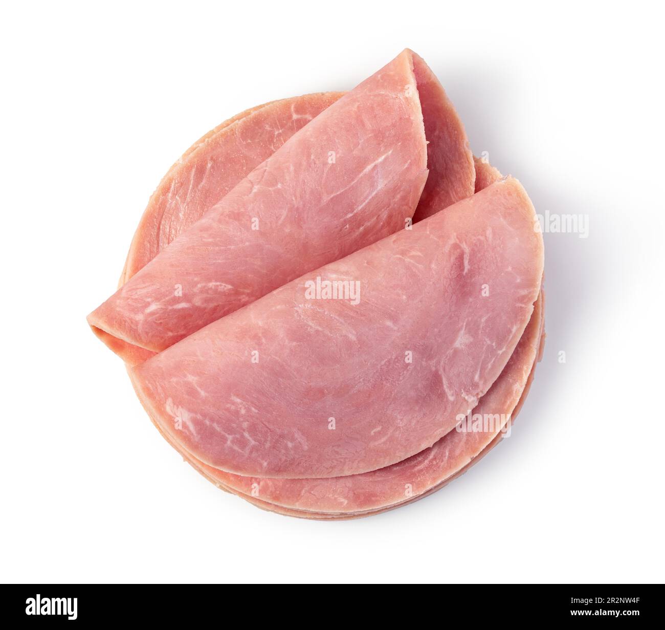 pork ham slices isolated on white background Stock Photo - Alamy