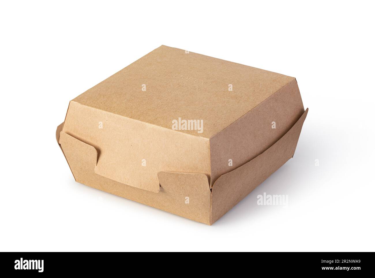 brown unlabeled paper food box isolated on white background Stock Photo ...