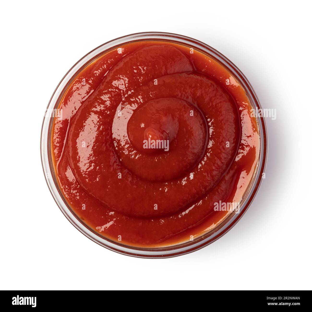 Bowl with ketchup isolated on white background Stock Photo - Alamy