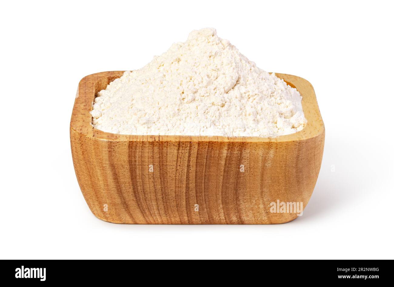 bowl of flour isolated on white background Stock Photo - Alamy