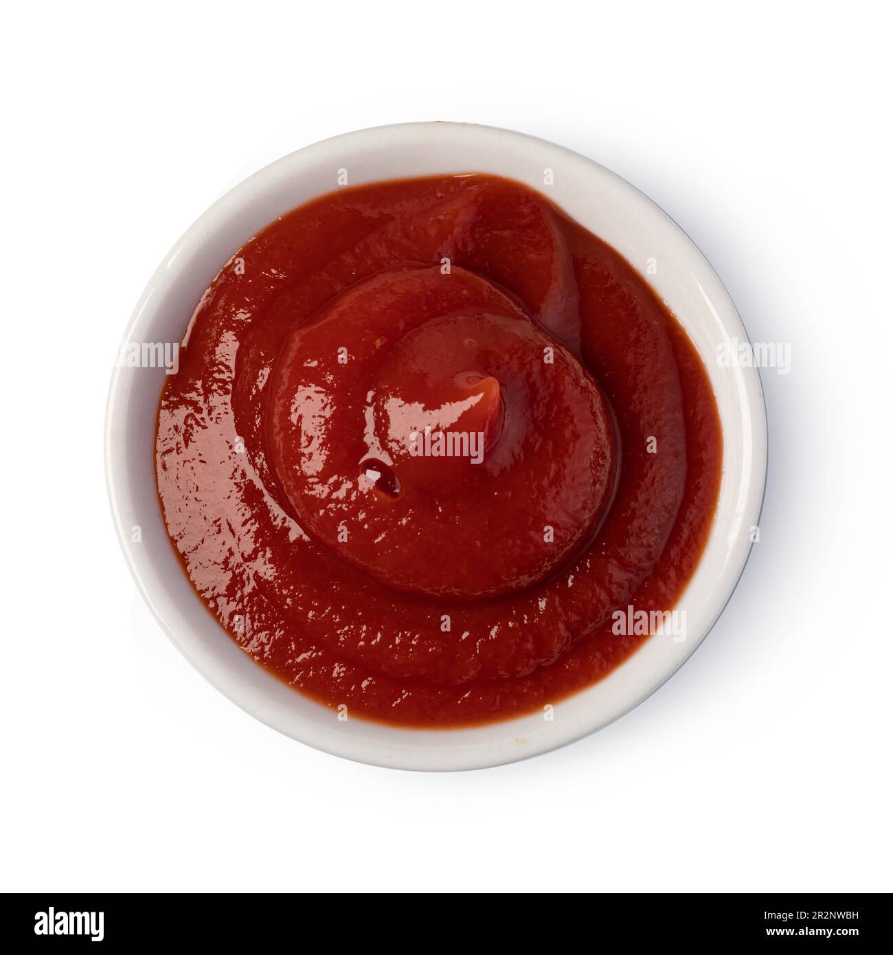 Bowl with ketchup isolated on white background Stock Photo - Alamy