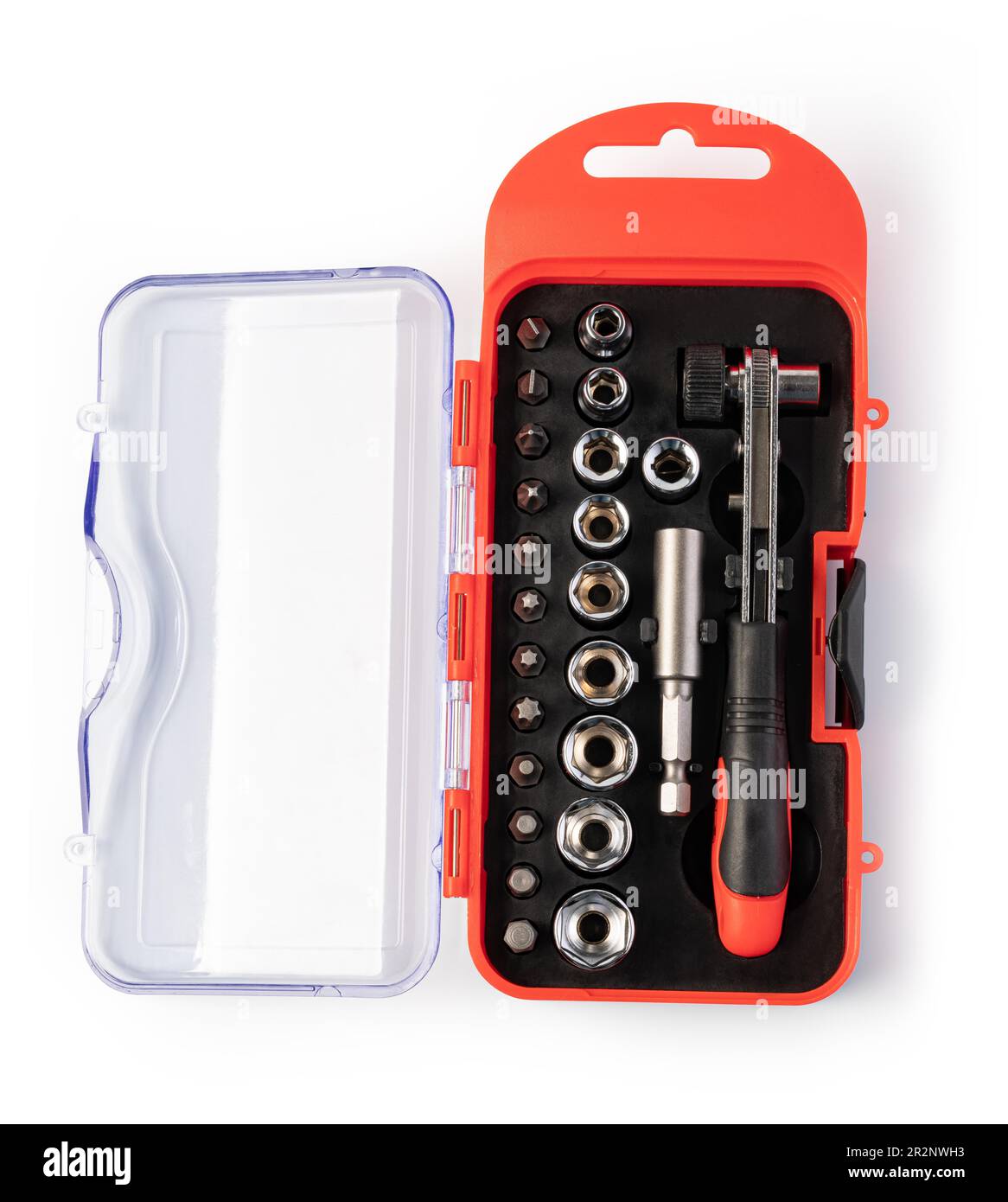 Mechanical bit tool set isolated on a white background Stock Photo - Alamy