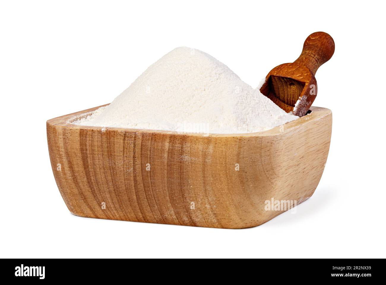bowl of flour isolated on white background Stock Photo - Alamy