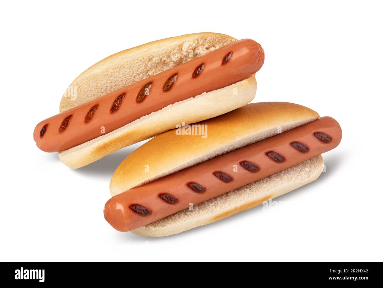 Hot dog isolated on white background Stock Photo - Alamy