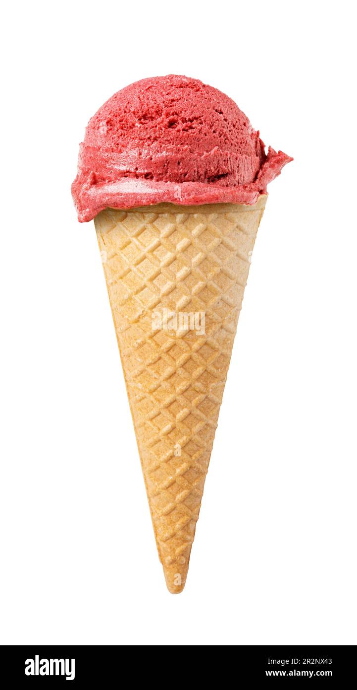 Strawberry Ice Cream Waffle Cone