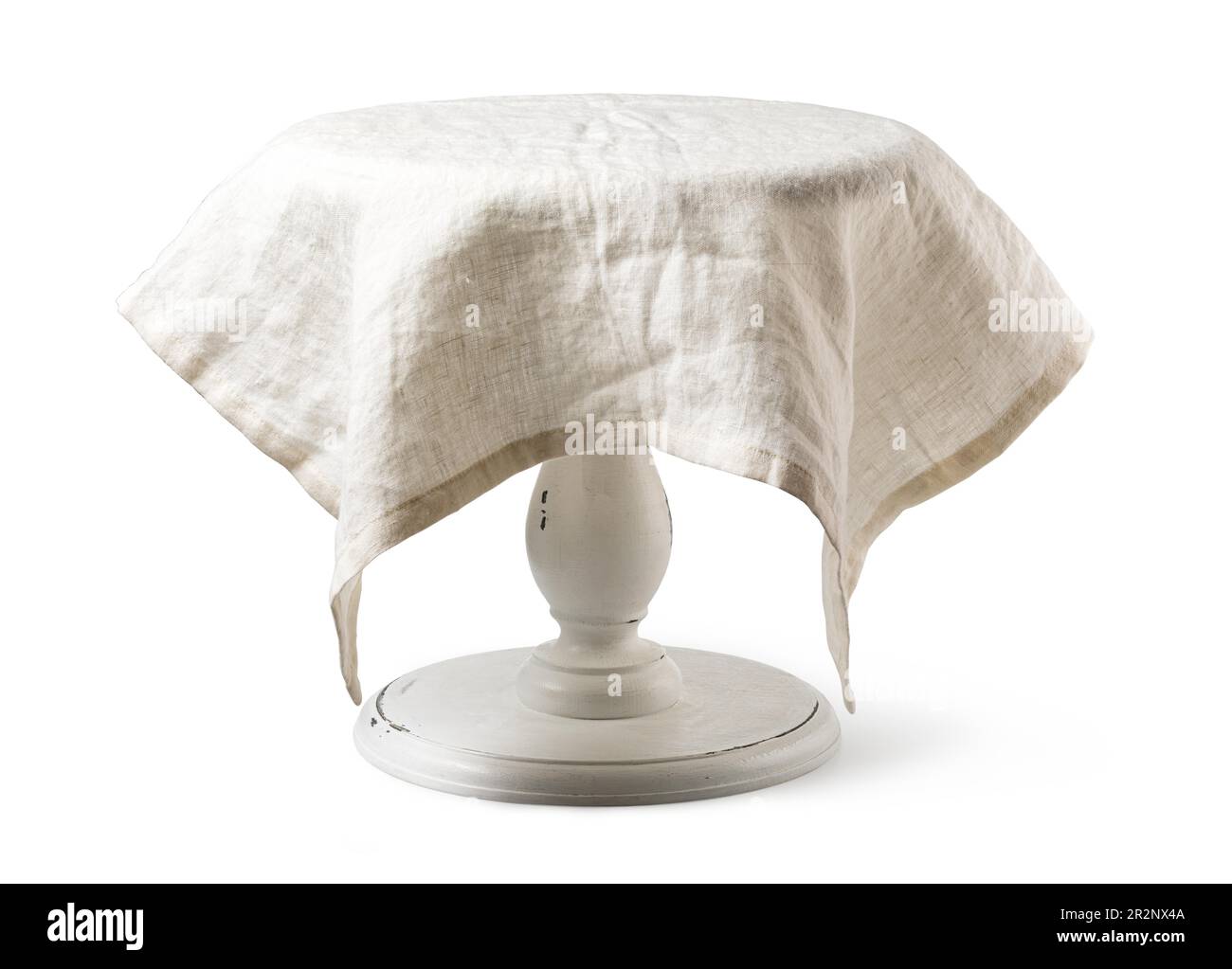 Empty wooden stand for cake isolated on white background Stock Photo ...