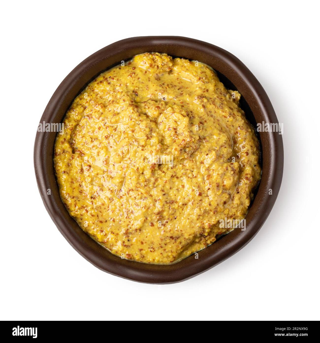 Bowl with mustard isolated on white background Stock Photo - Alamy