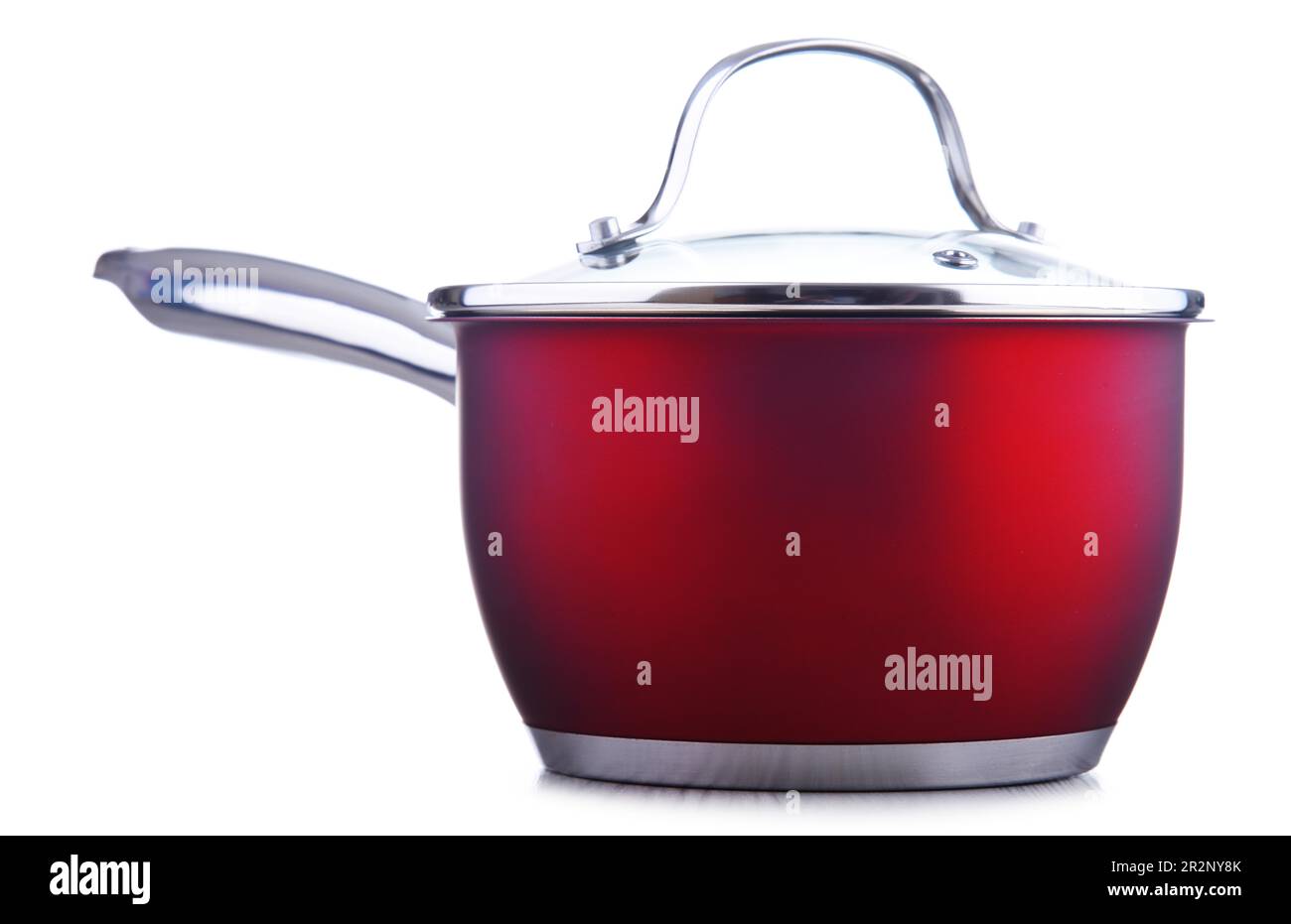 Steel pot isolated on white background Stock Photo - Alamy