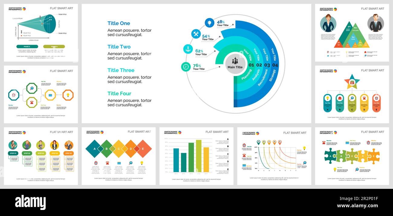 Colorful infograph charts set Stock Vector Image & Art - Alamy