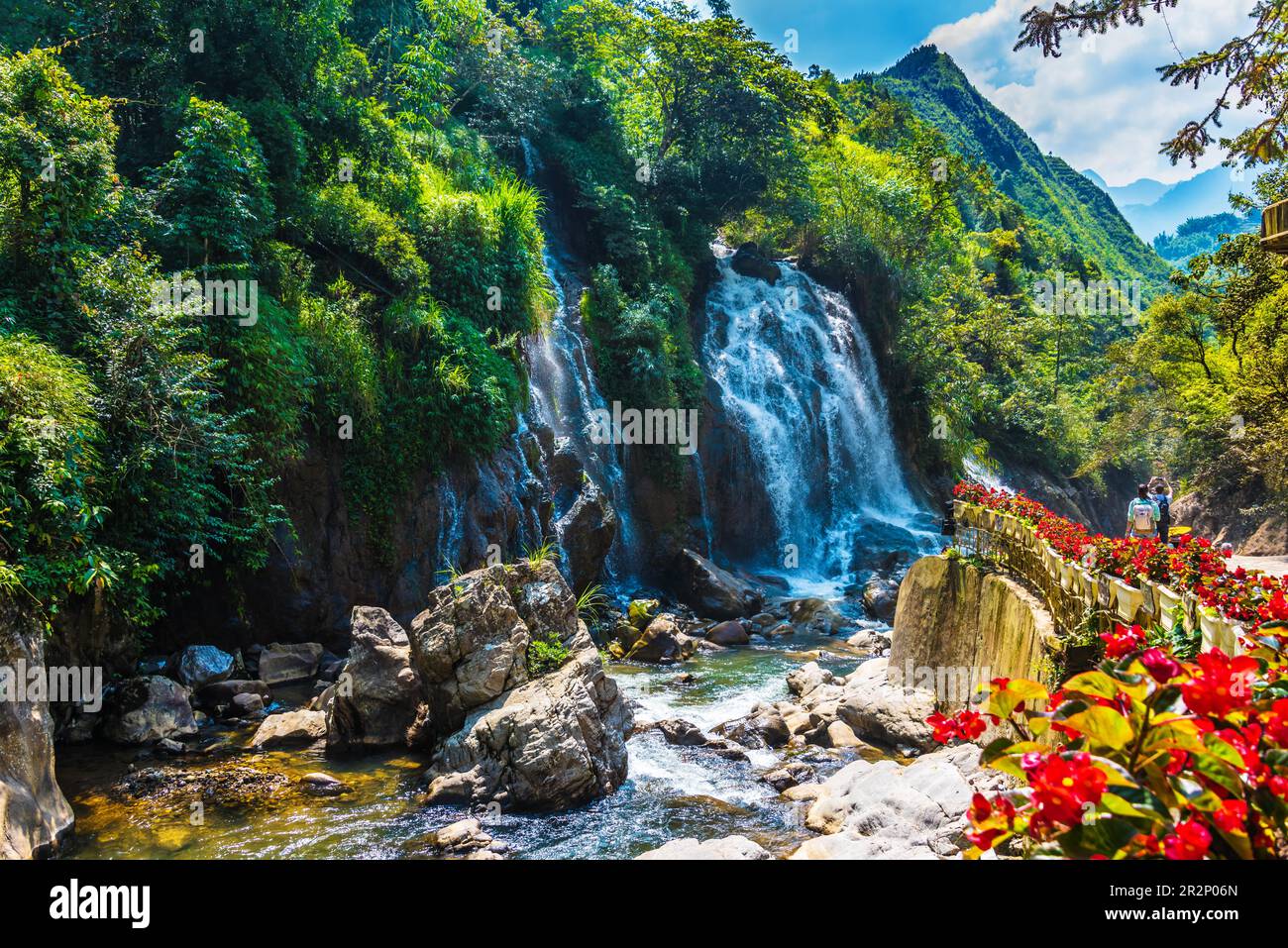 Cat Cat falls in Sapa in Lao Cai Province in northwest Vietnam Stock ...