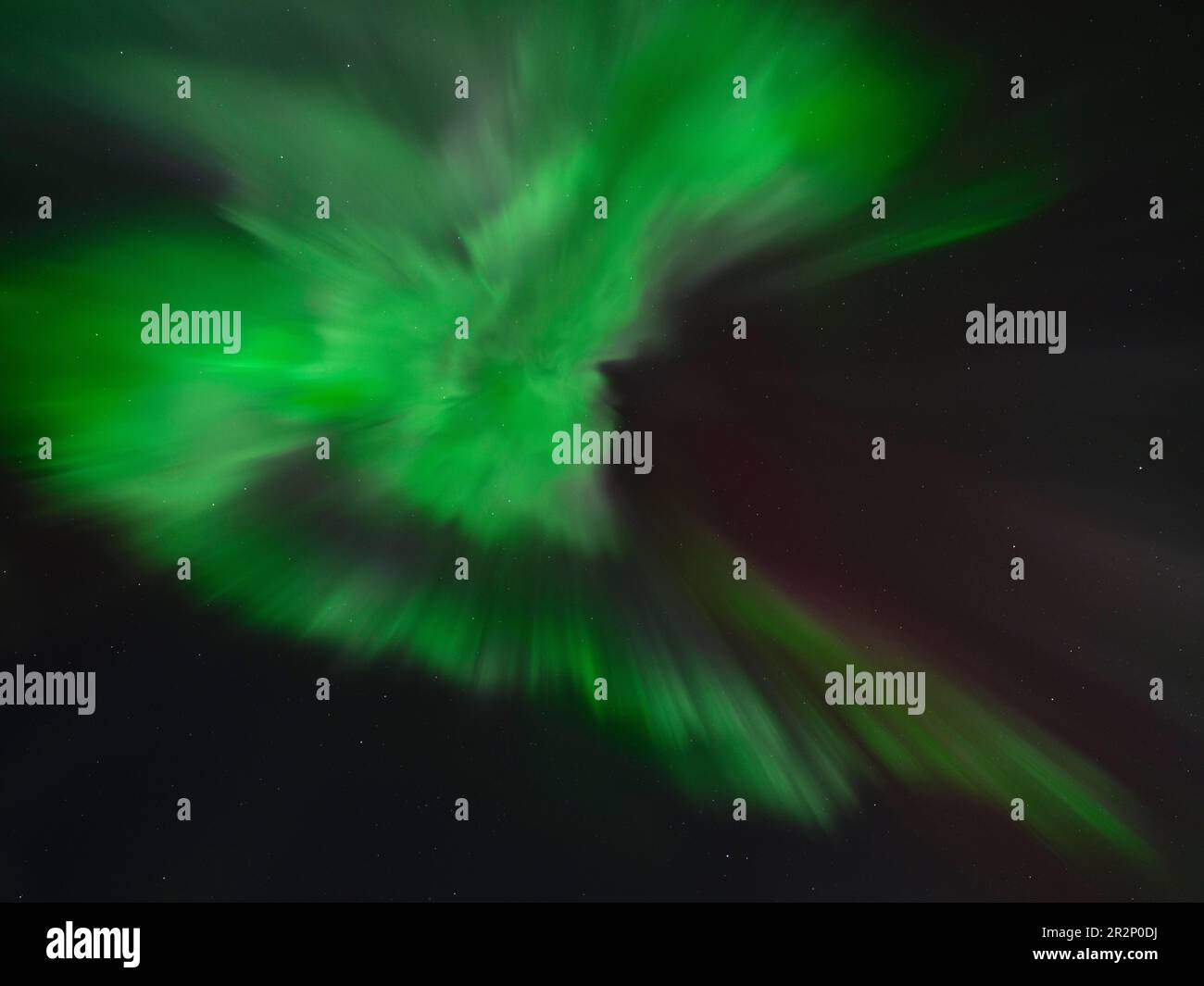 Northern lights, aurora borealis, with the rare red Stock Photo - Alamy