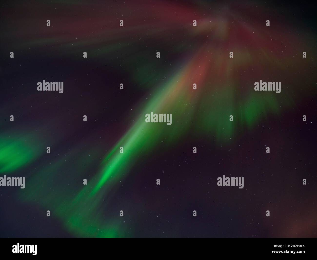 Northern lights, aurora borealis, with the rare red Stock Photo - Alamy