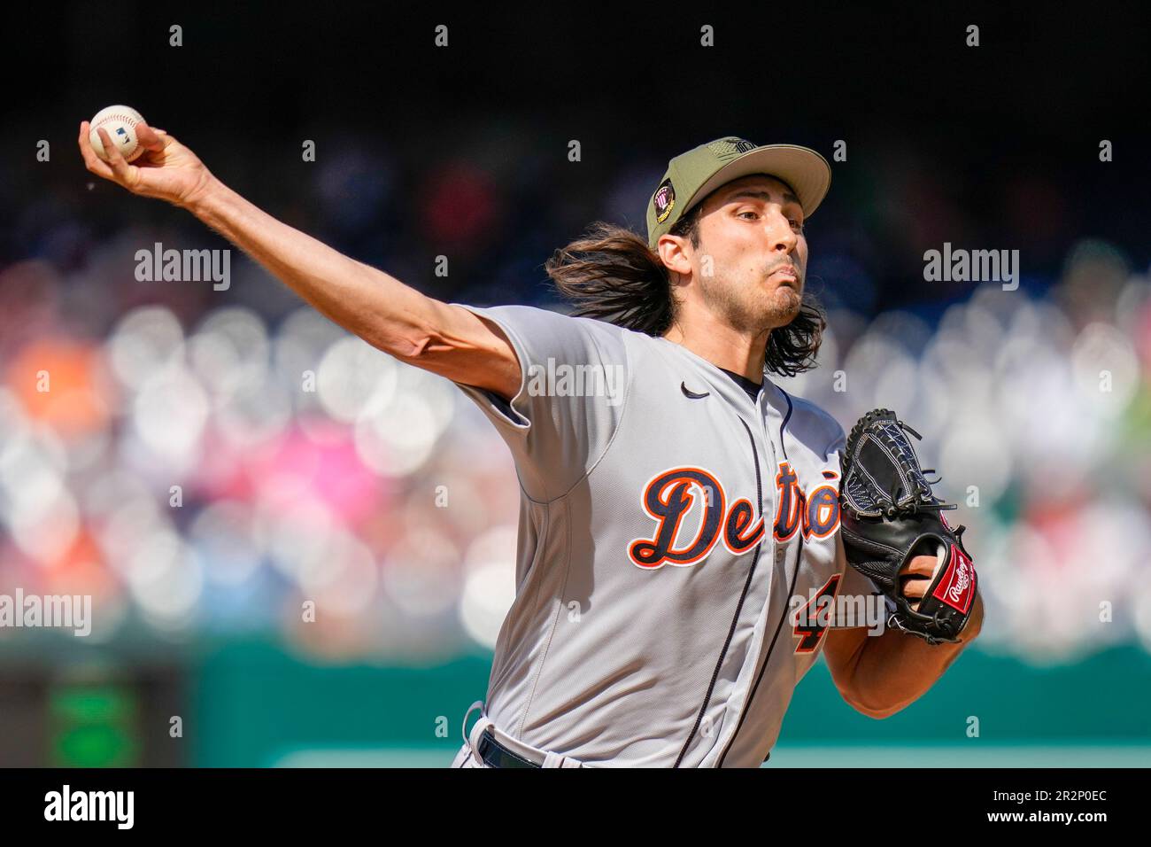 Detroit Tigers starting pitcher Alex Faedo throws during the first ...