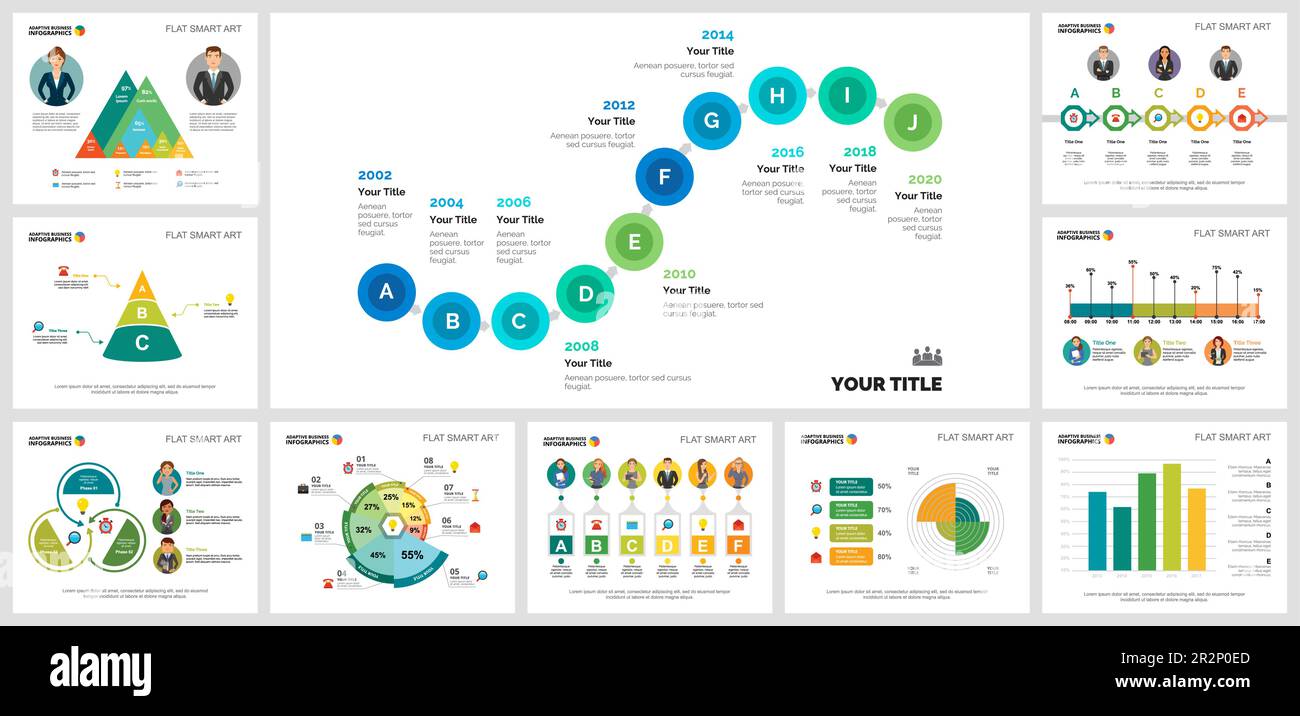 Colorful statistics or analysis concept infographic charts set Stock ...