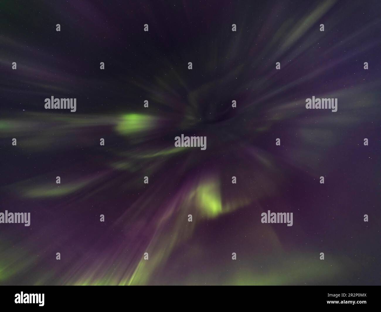 Northern Lights in Green and Purple with the Big Dipper Constellation ...