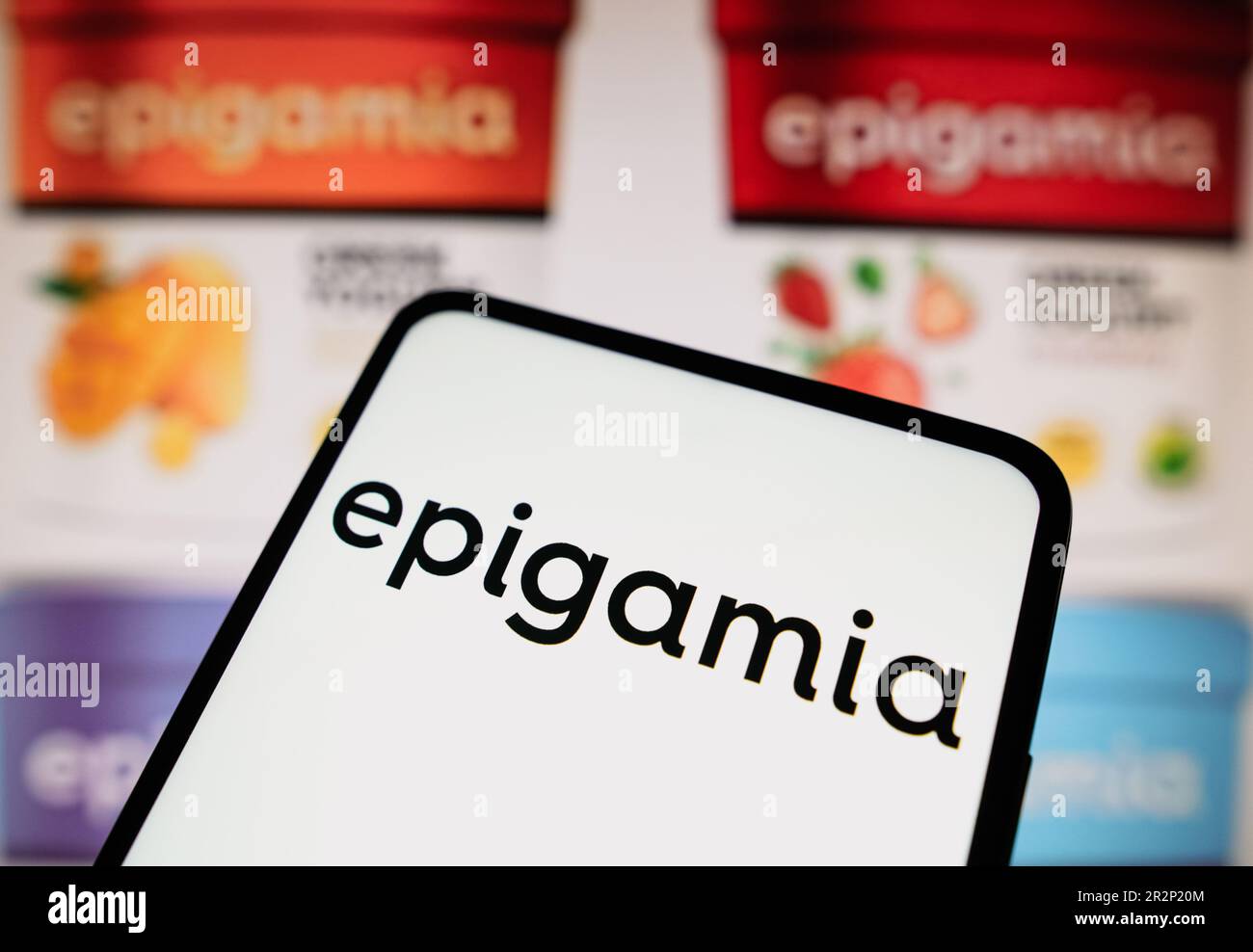 In this photo illustration, the Epigamia logo is displayed on a ...