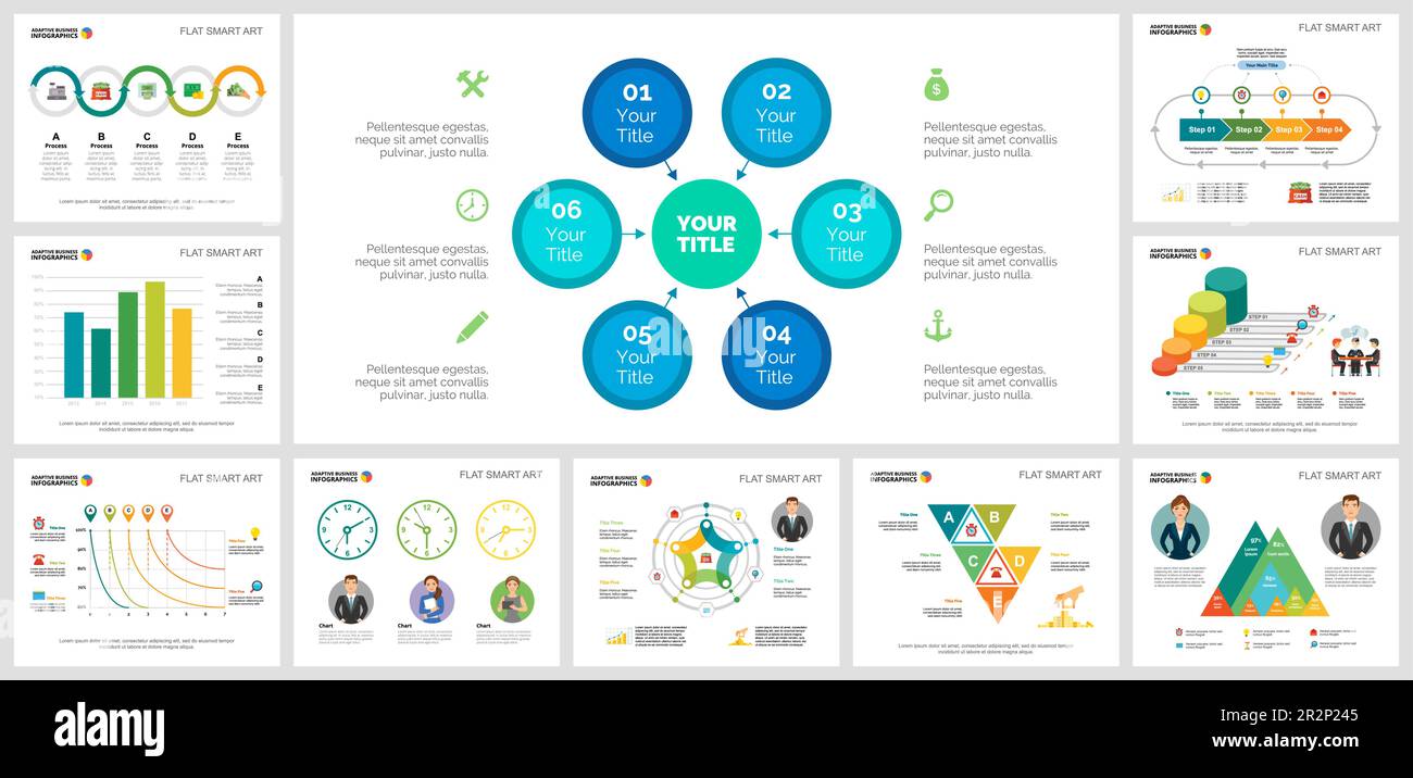 Colorful statistics and finance concept infographic charts set Stock ...