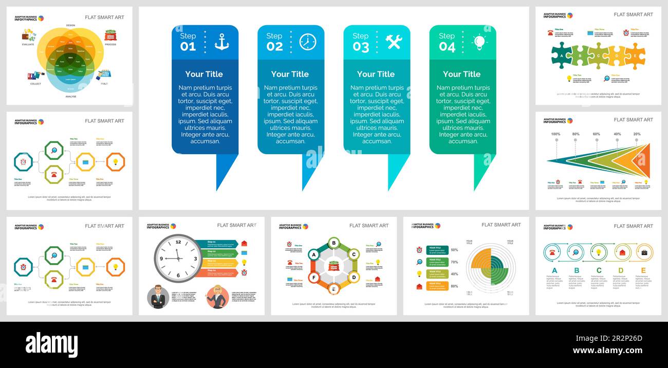 Colorful finance or management concept infographic charts set Stock ...