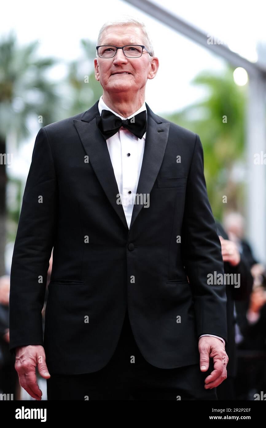 Cannes, France. 20 May 2023. Tim Cook photographed during the red ...