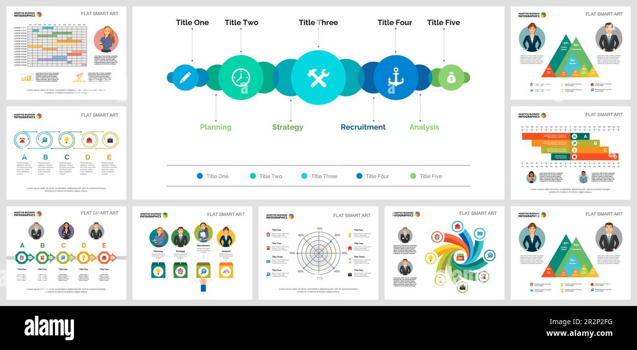 Colorful finance and analysis concept infographic charts set Stock ...