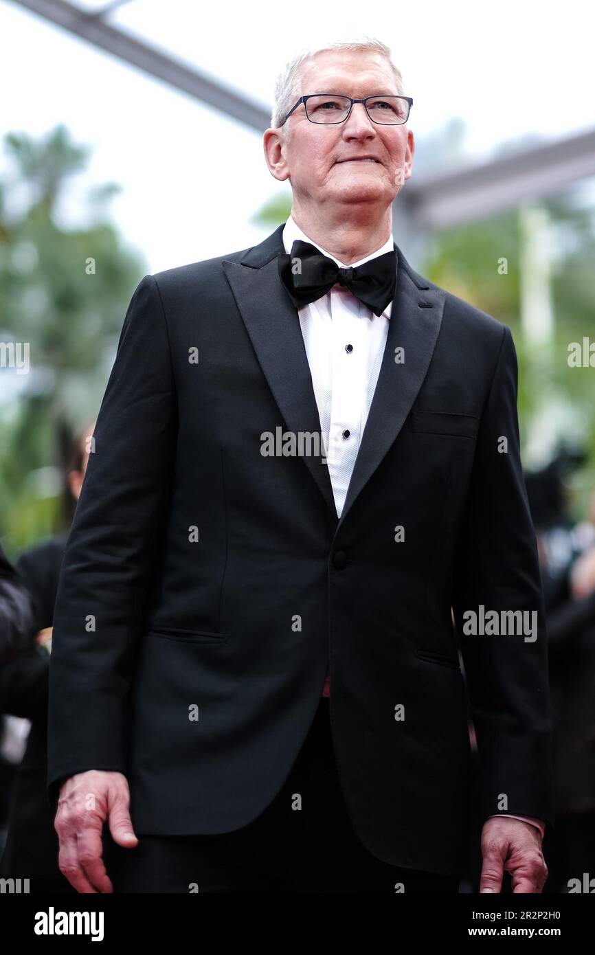 Cannes, France. 20 May 2023. Tim Cook photographed during the red ...