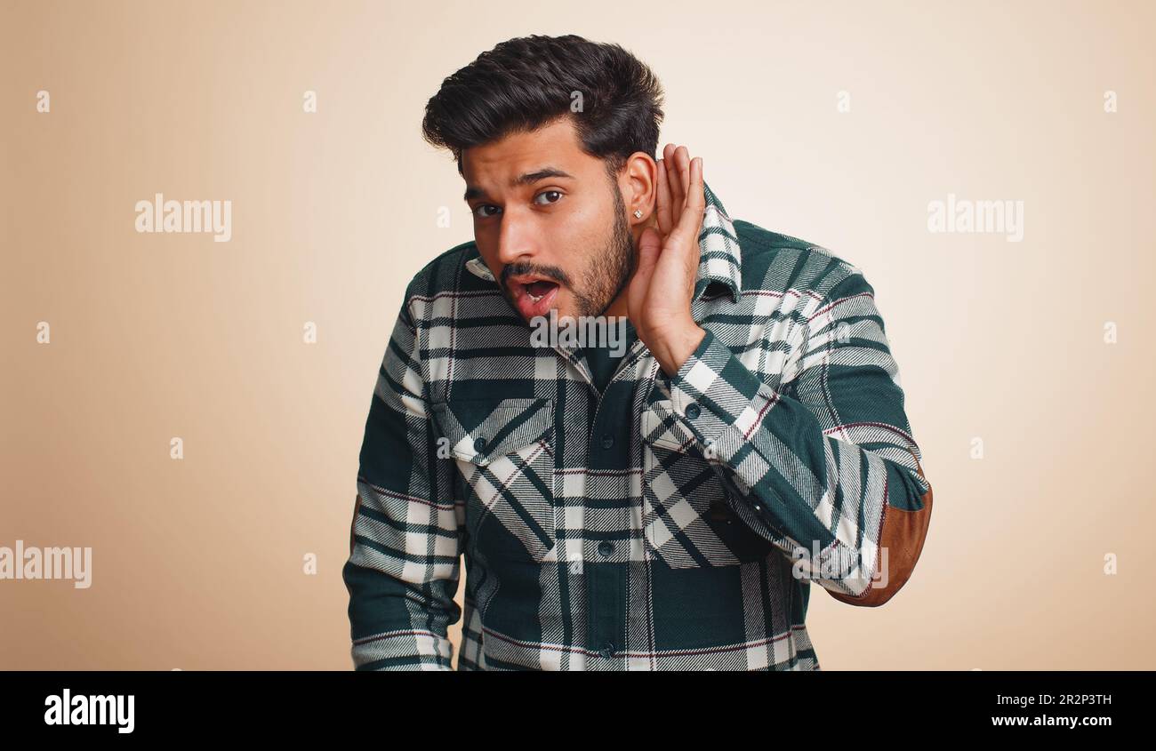 Cant hear indian man trying hi-res stock photography and images - Alamy