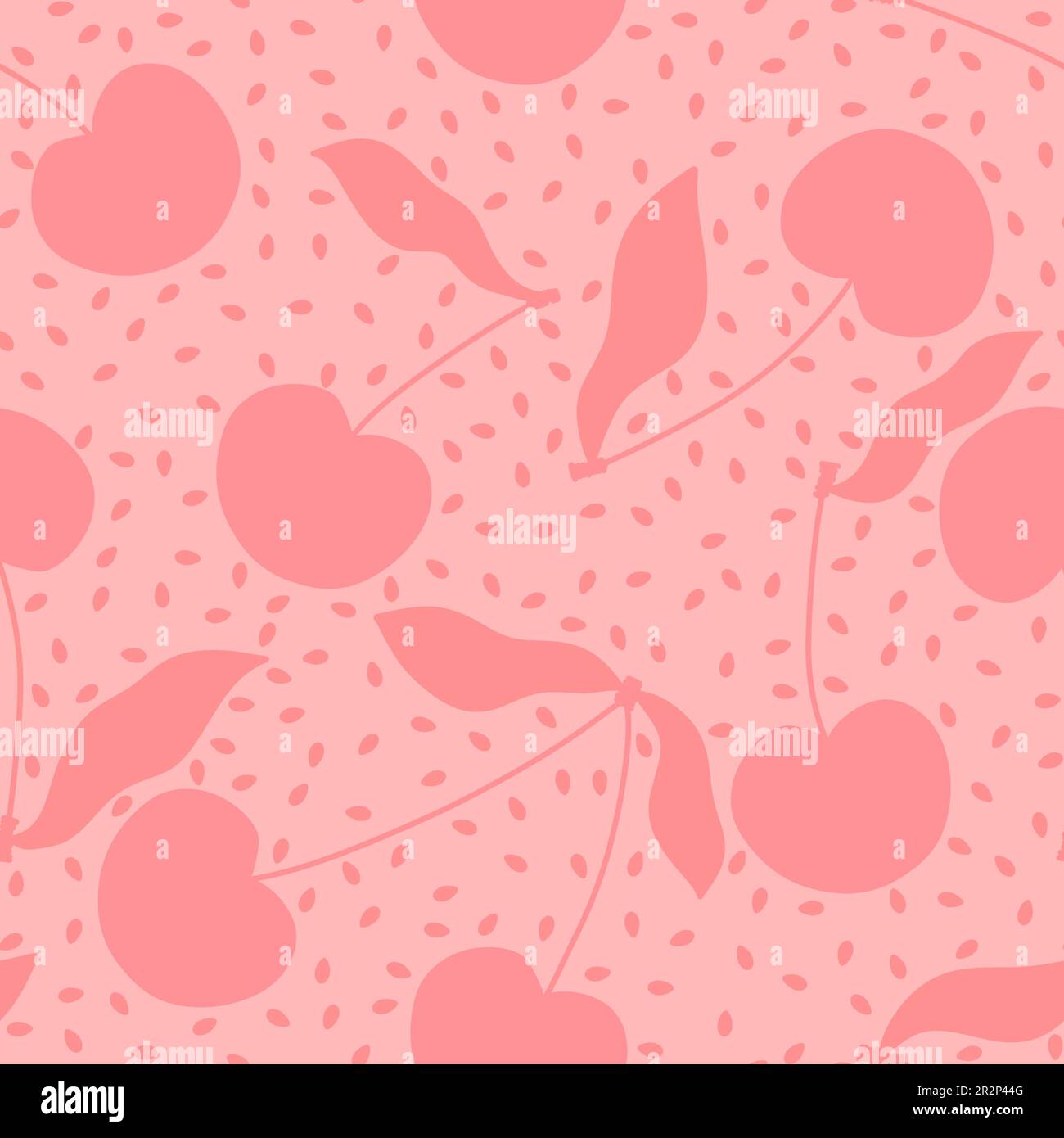Cartoon summer fruit seamless cherry pattern for wrapping paper and ...