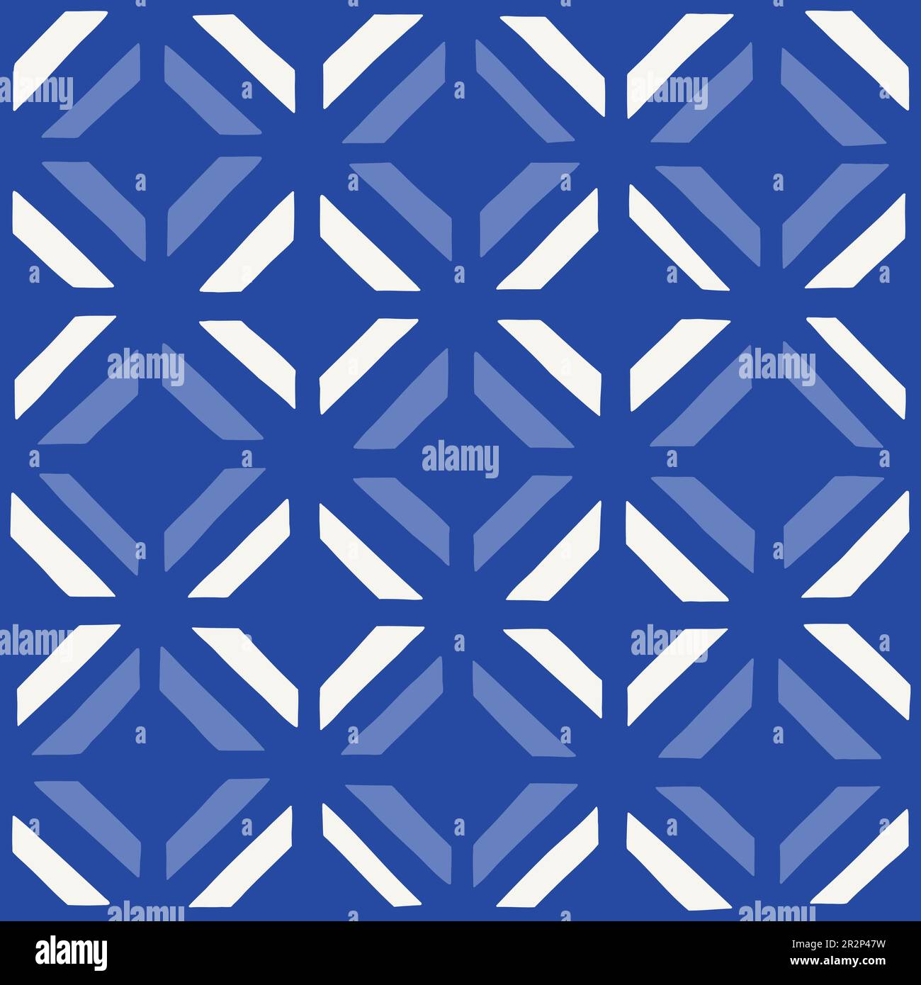 Boho Hand-Drawn Artisanal Wood Block Print Geometric Vector Seamless Pattern Stock Vector Image ...