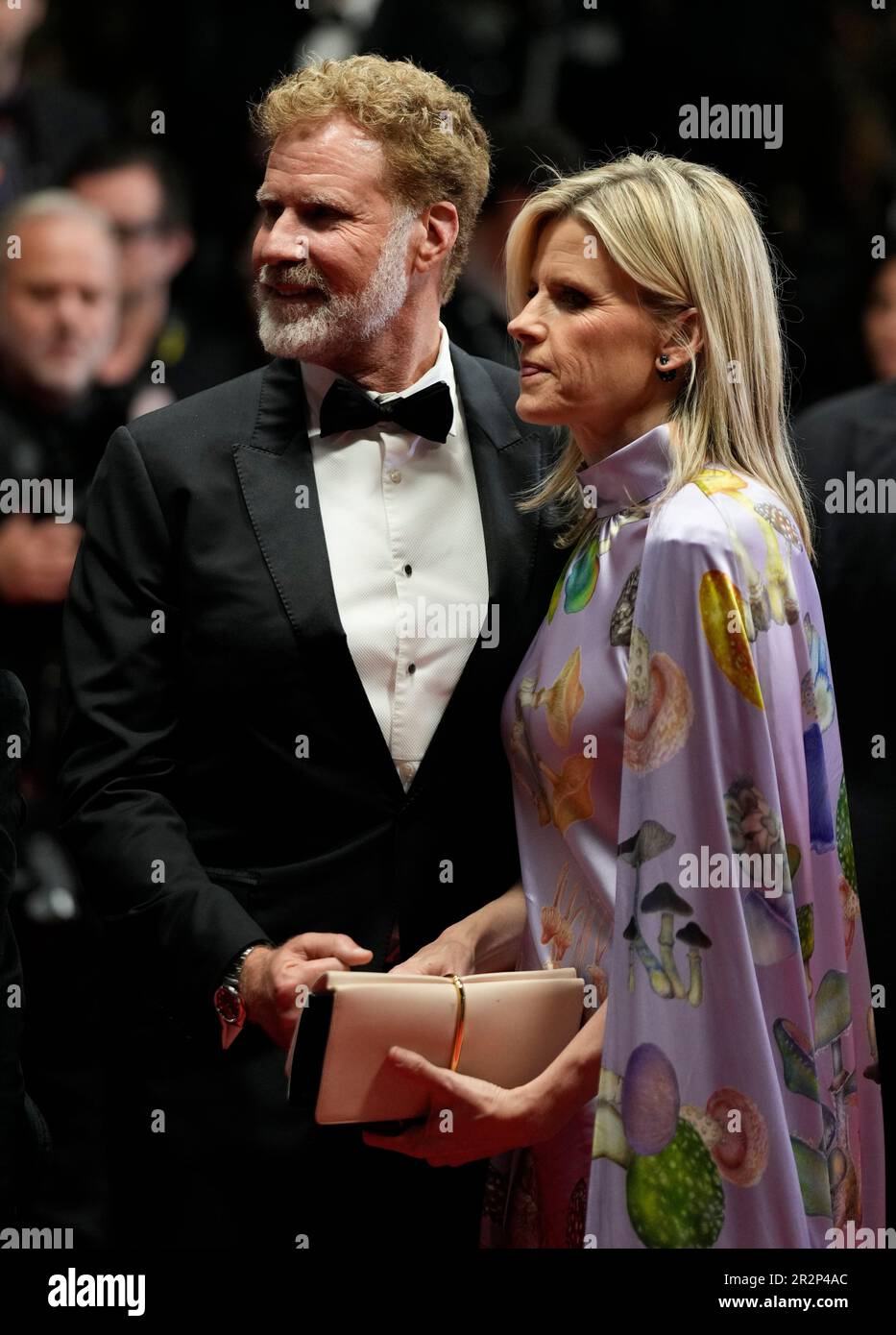 Will Ferrell, left, and Viveca Paulin pose for photographers upon ...