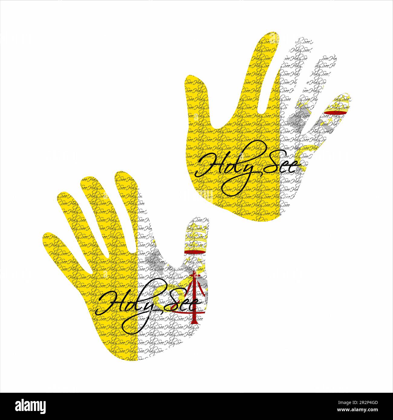 holy see flag hand vector Stock Vector Image & Art - Alamy