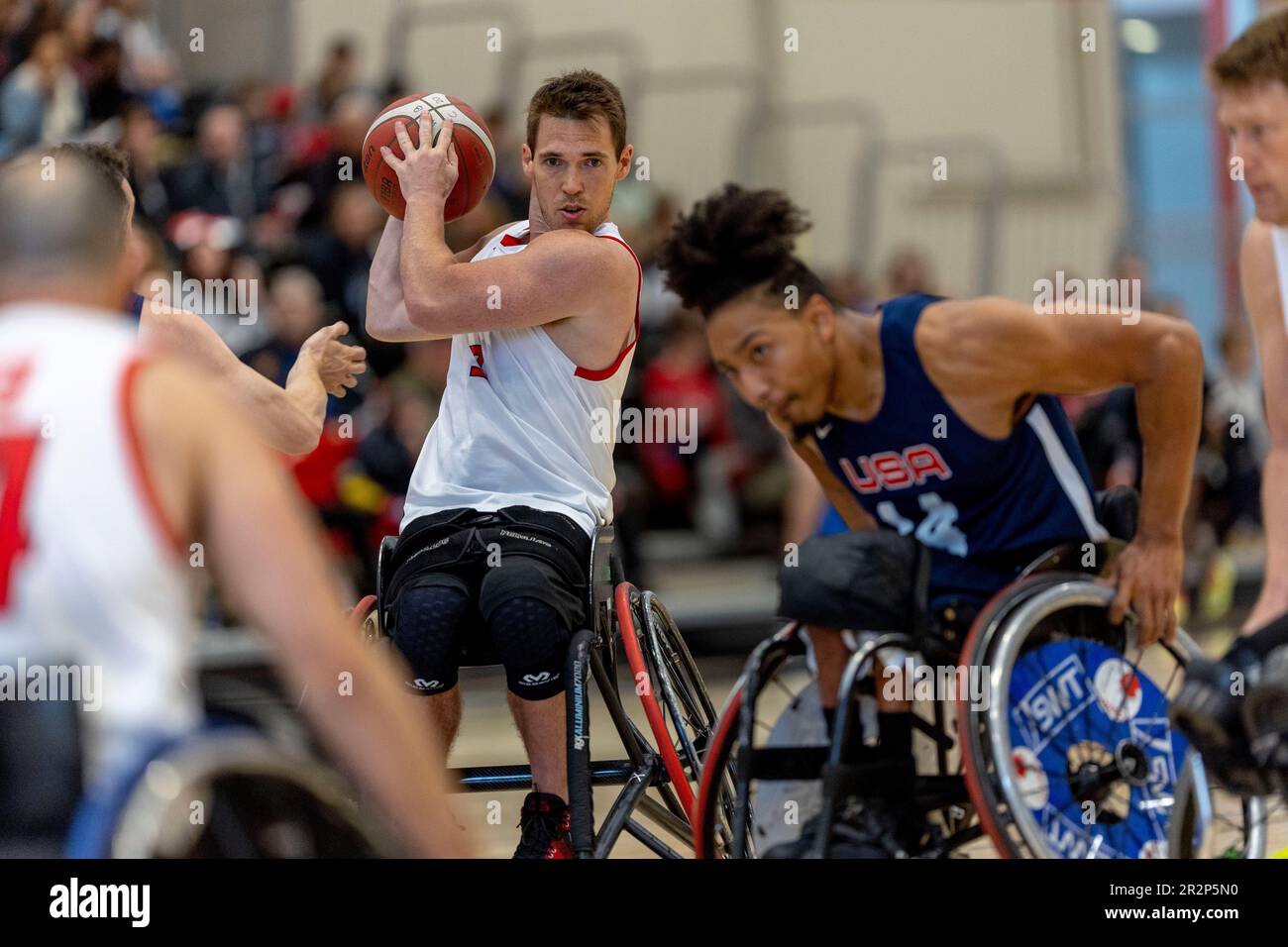 Ottawa, Canada. 20 May 2023. Colin Higgins (9) of Team Canada in a ...