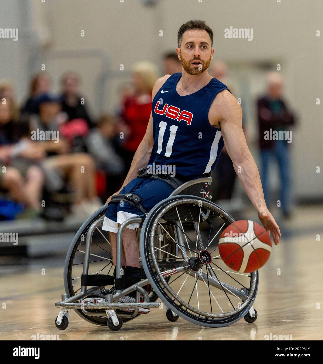Ottawa, Canada. 20 May 2023. Steve Serio (11) of Team USA in a Canada v ...