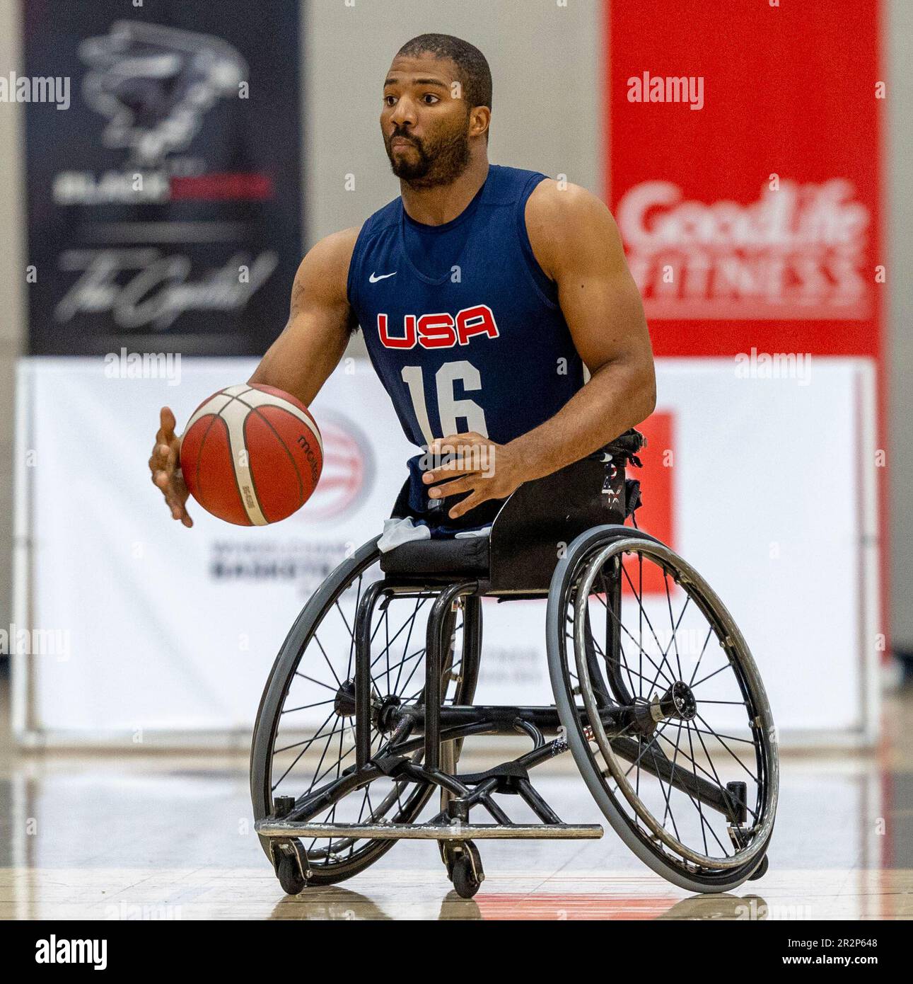 Ottawa, Canada. 20 May 2023. Trevon Jenifer (16) of Team USA in a ...