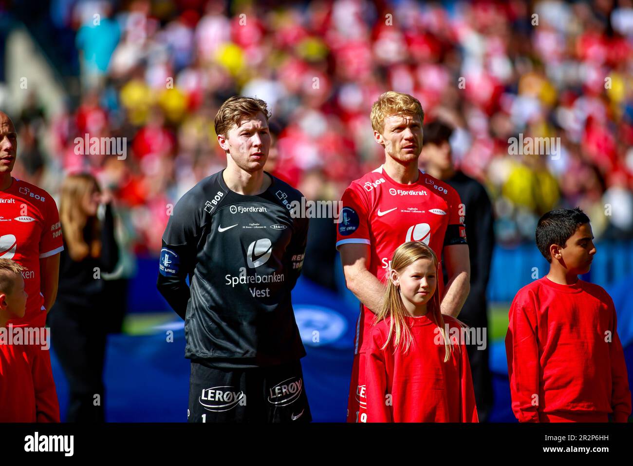 Oslo, Norway, 20th May 2023. Brann's goalkeeper Mathias Dyngeland and ...