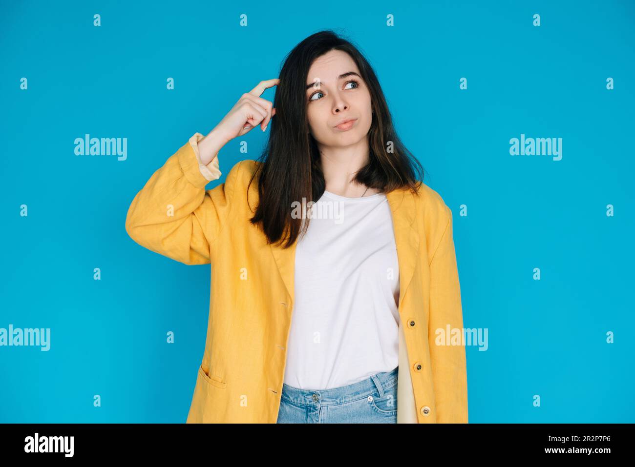 Intelligent Businesswoman in Thoughtful Pose - Professional Woman with ...