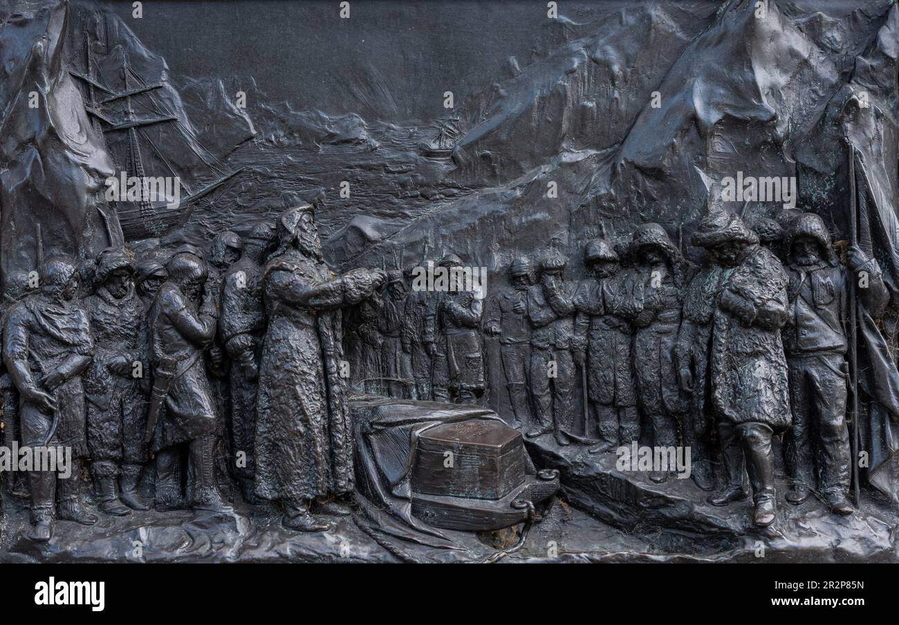 Monument to Sir John Franklin, Waterloo Place, London; explorer who ...