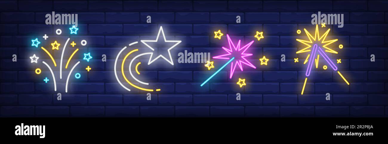 Realistic colorful firework background design Stock Vector Images - Alamy