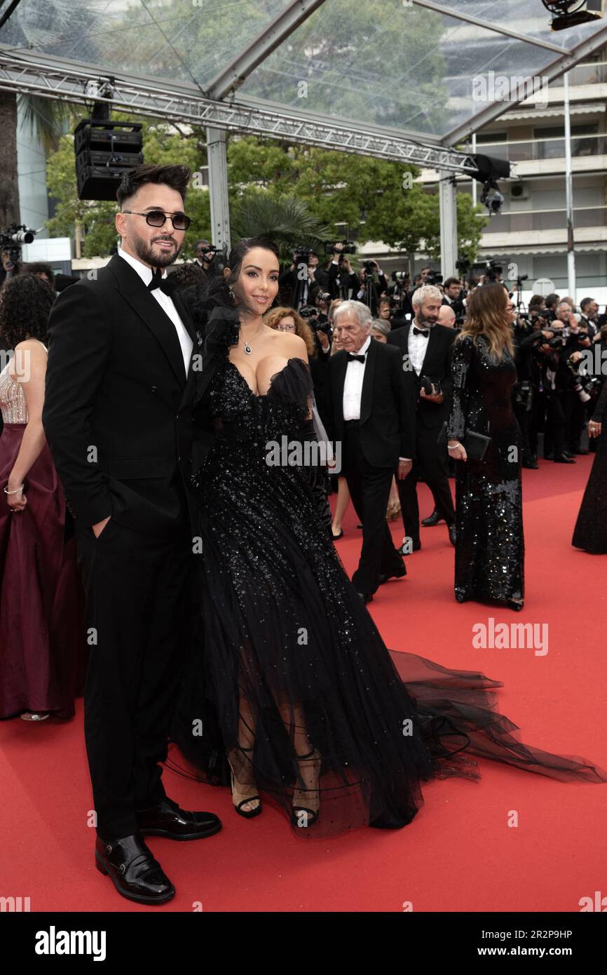 Cannes, France. 20th May, 2023. Nabilla Benattia and Thomas Vergara ...