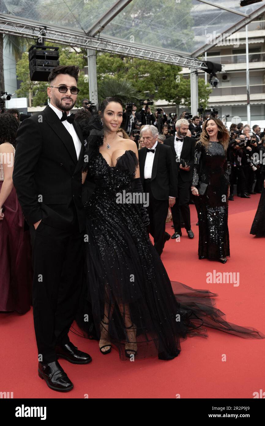 Cannes, France. 20th May, 2023. Nabilla Benattia and Thomas Vergara ...