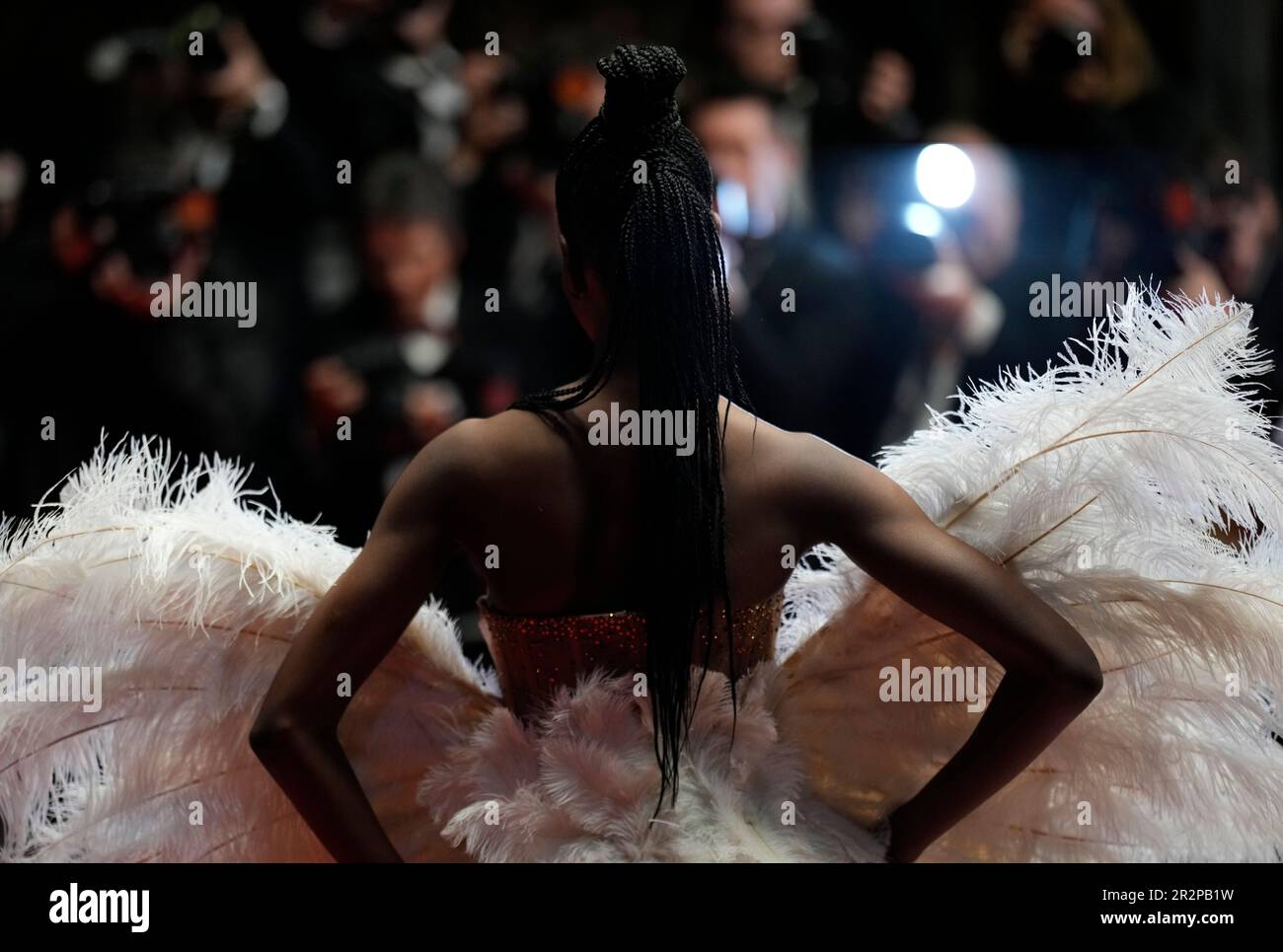 Siran Riak poses for photographers upon arrival for the premiere of the ...