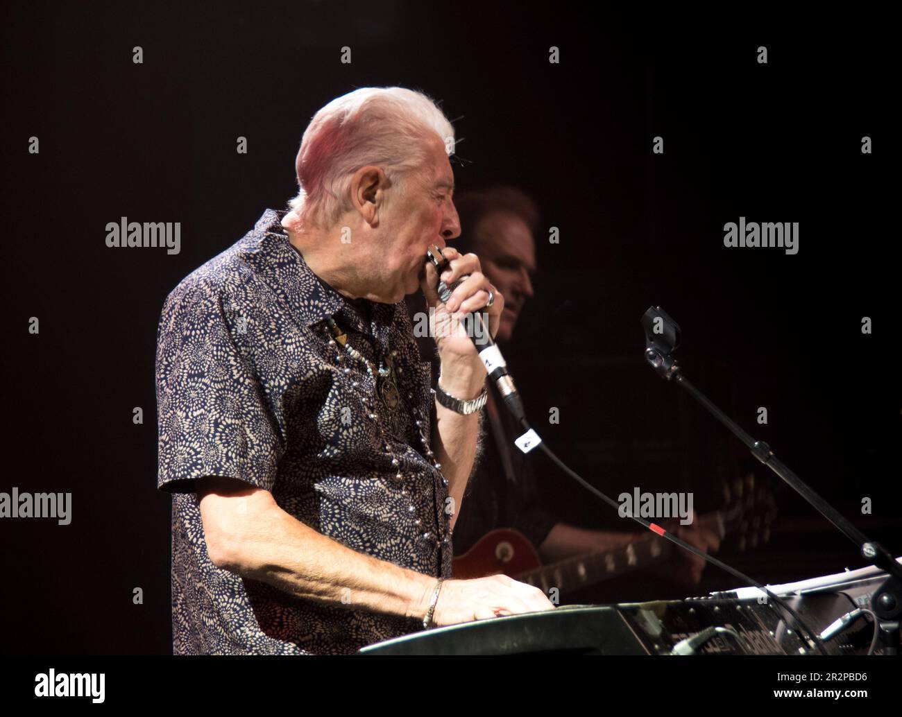 English bluesman John Mayall, OBE performing at the Avignon Blues ...