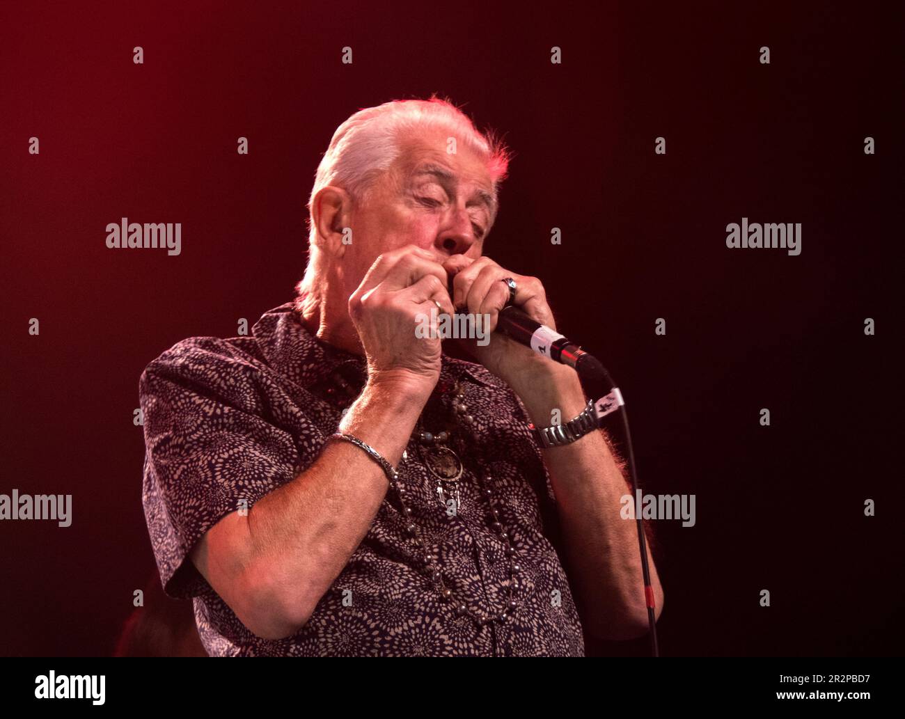 English bluesman John Mayall, OBE performing at the Avignon Blues ...
