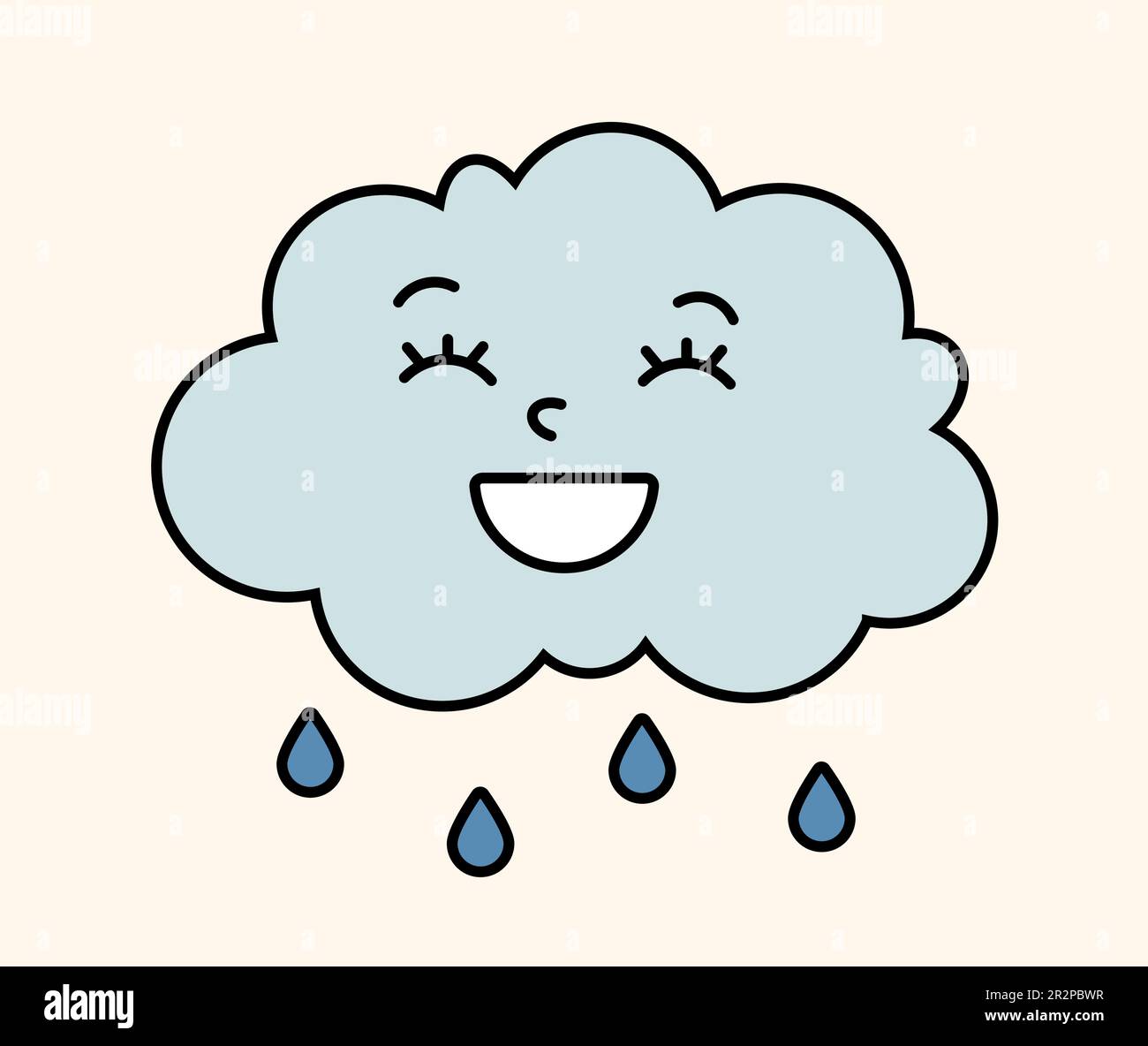 Cloud rain drops hand Stock Vector Images - Alamy