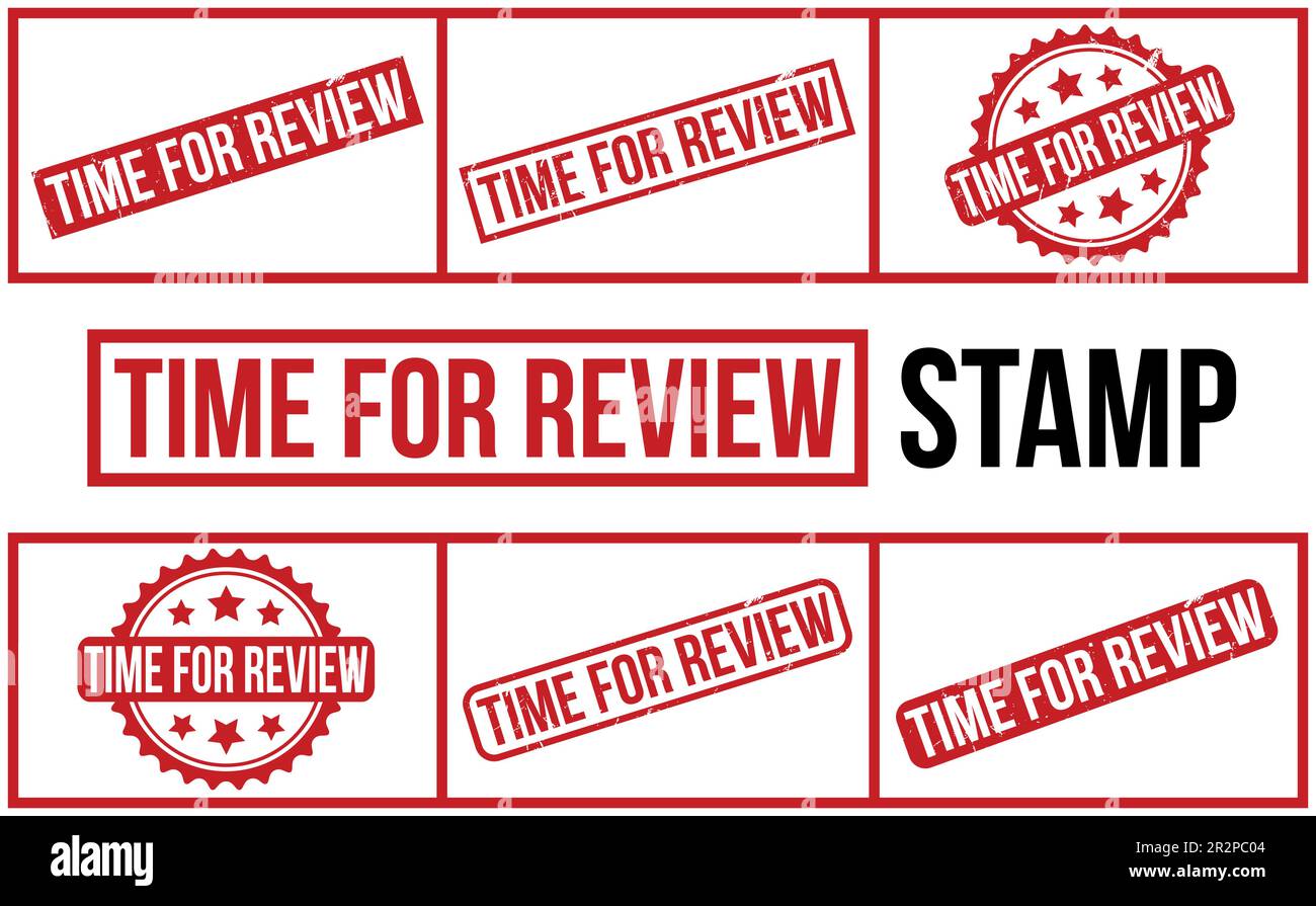 Time review grunge stamp hi-res stock photography and images - Alamy