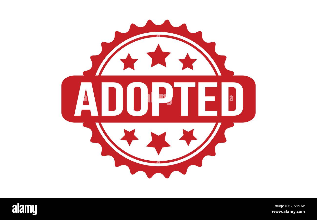 Adopted Rubber Stamp Seal Vector Stock Vector Image & Art - Alamy