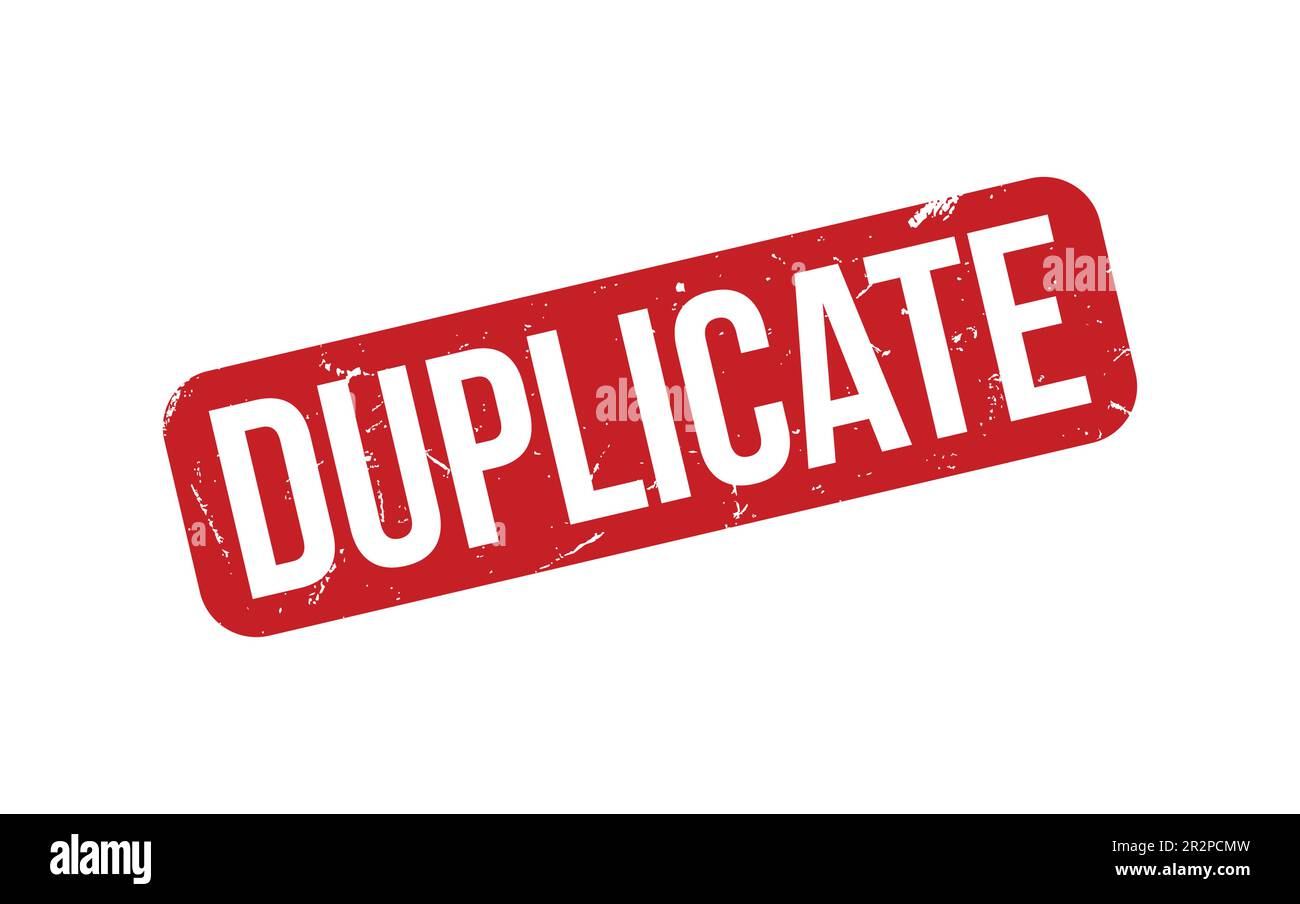 Duplicate Rubber Stamp Seal Vector Stock Vector Image & Art - Alamy