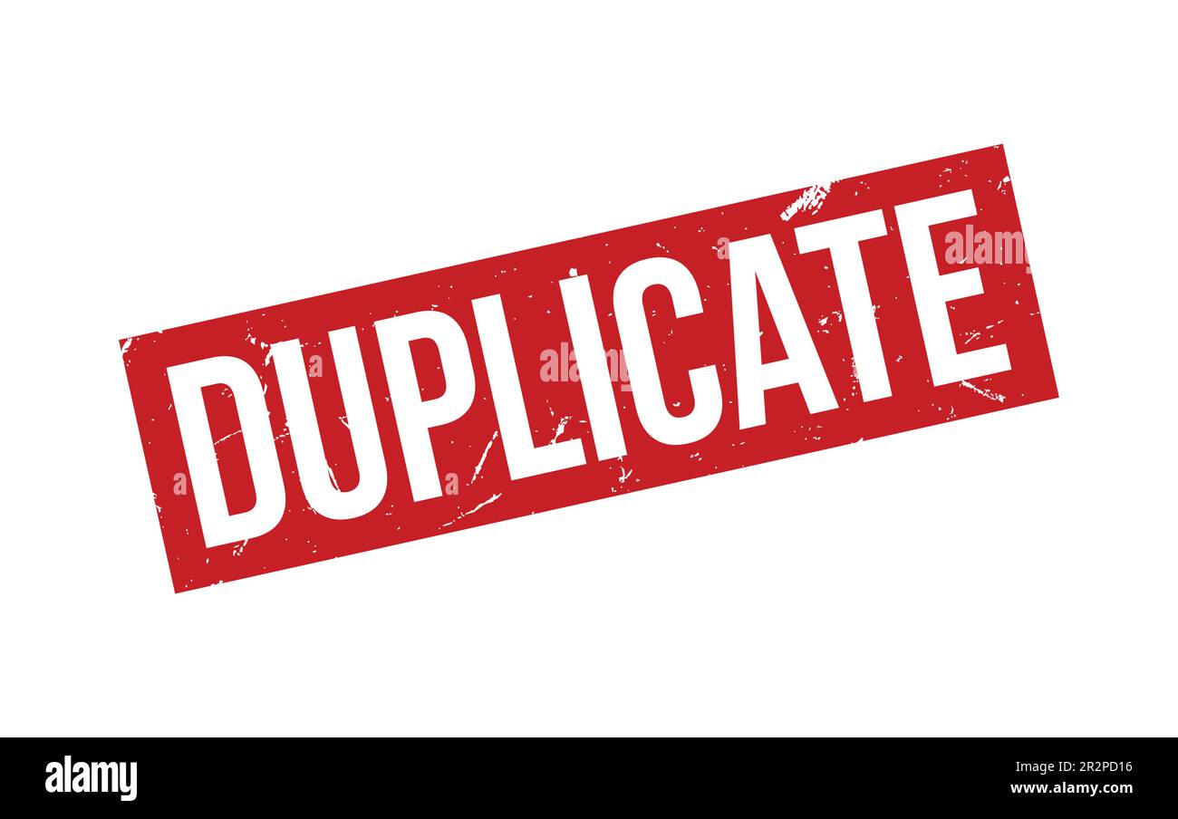 Duplicate Rubber Stamp Seal Vector Stock Vector Image & Art - Alamy