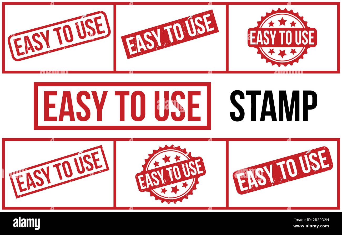 Easy To Use Rubber Stamp set Vector Stock Vector Image & Art - Alamy