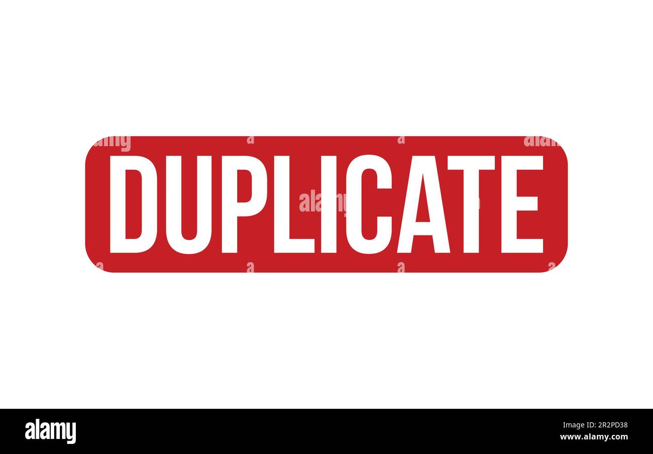 Duplicate Rubber Stamp Seal Vector Stock Vector Image & Art - Alamy